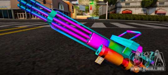 Minigun Multicolor para GTA San Andreas