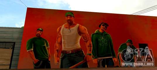 Nuevo Mural Grove Street Families para GTA San Andreas